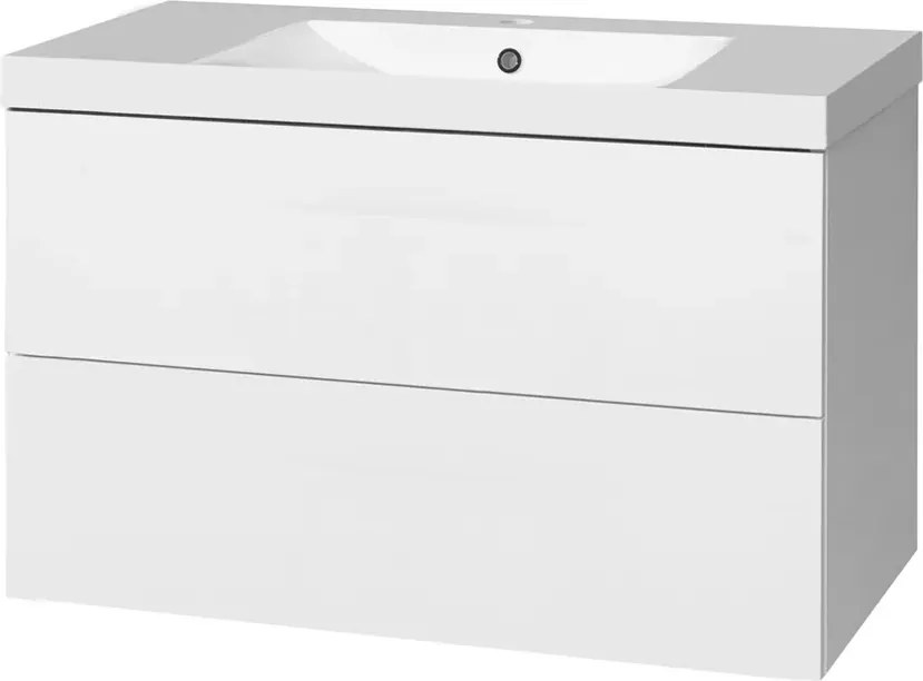 Mereo Mereo, Aira, koupelnová skříňka s umyvadlem z litého mramoru 101 cm, CN712M