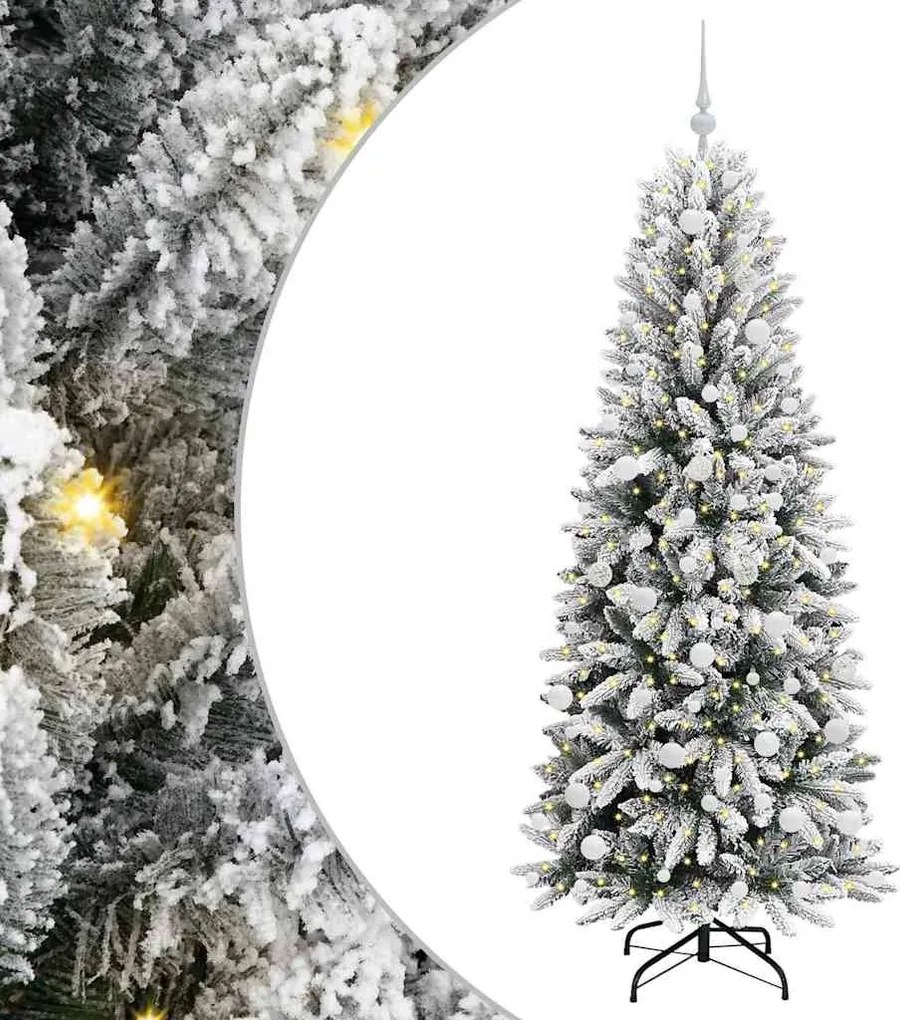 Umělý vánoční stromeček Bílá 180 cm PVC, plast, ocel a PE 3396048