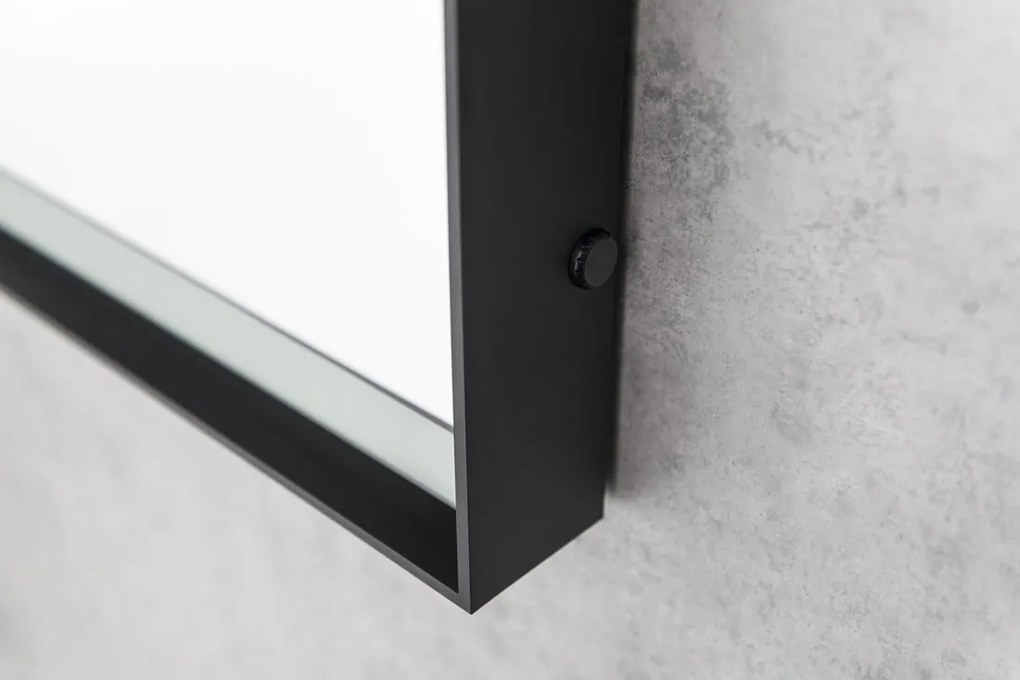 Sapho Sapho, SORT zrcadlo s LED osvětlením 60x80cm, bezdotykový IR senzor, 2700-6500K, černá mat, ST080S