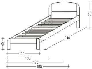 Gazel BERGHEN dřevěná postel N 120 přírodní