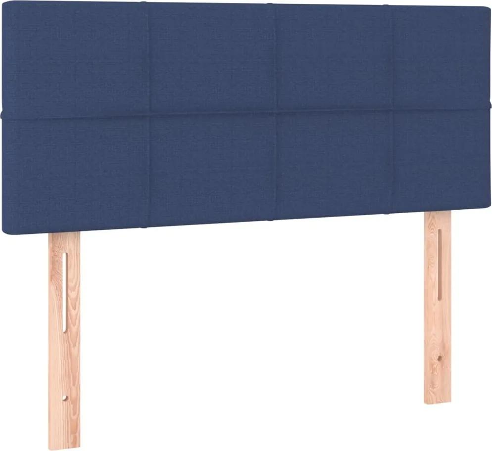 vidaXL Box spring postel s matrací 100 x 200 cm textil [3126787] Barva: Modrá