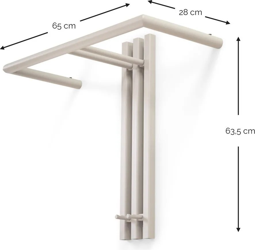 Taupe ocelový nástěnný věšák 65 cm Senza – Spinder Design
