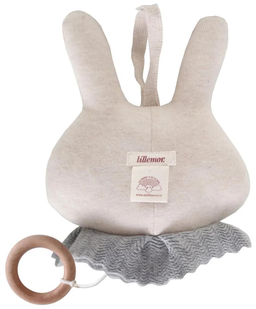 EEF lillemor Závěsná pletená hračka Music Circus Bunny, béžová barva, přírodní barva, dřevo, plast, textil
