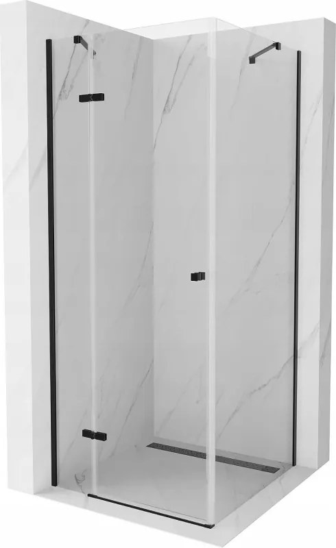 Mexen Roma sprchový kout 70x70cm, 6mm sklo, černý profil-čiré sklo, 854-070-070-70-00