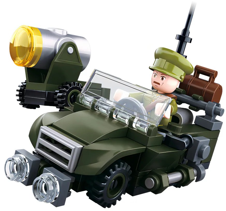 Sluban WWII M38-B0678B 4into1 Hlídkový Jeep