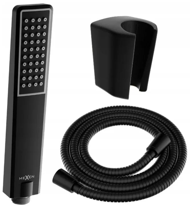 Mexen příslušenství - 1-bodový ruční sprchový set R-72, černá, 785726052-70