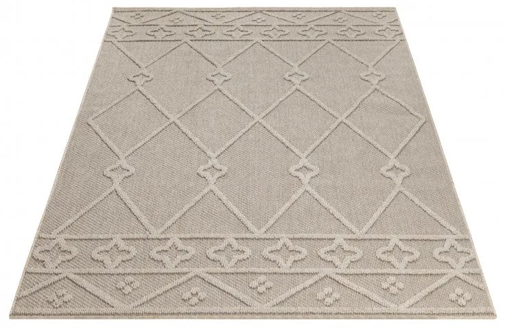 Ayyildiz, Kusový koberec Patara 4955 Beige – na ven i na doma, 120x170, béžová, chodba / předsíň