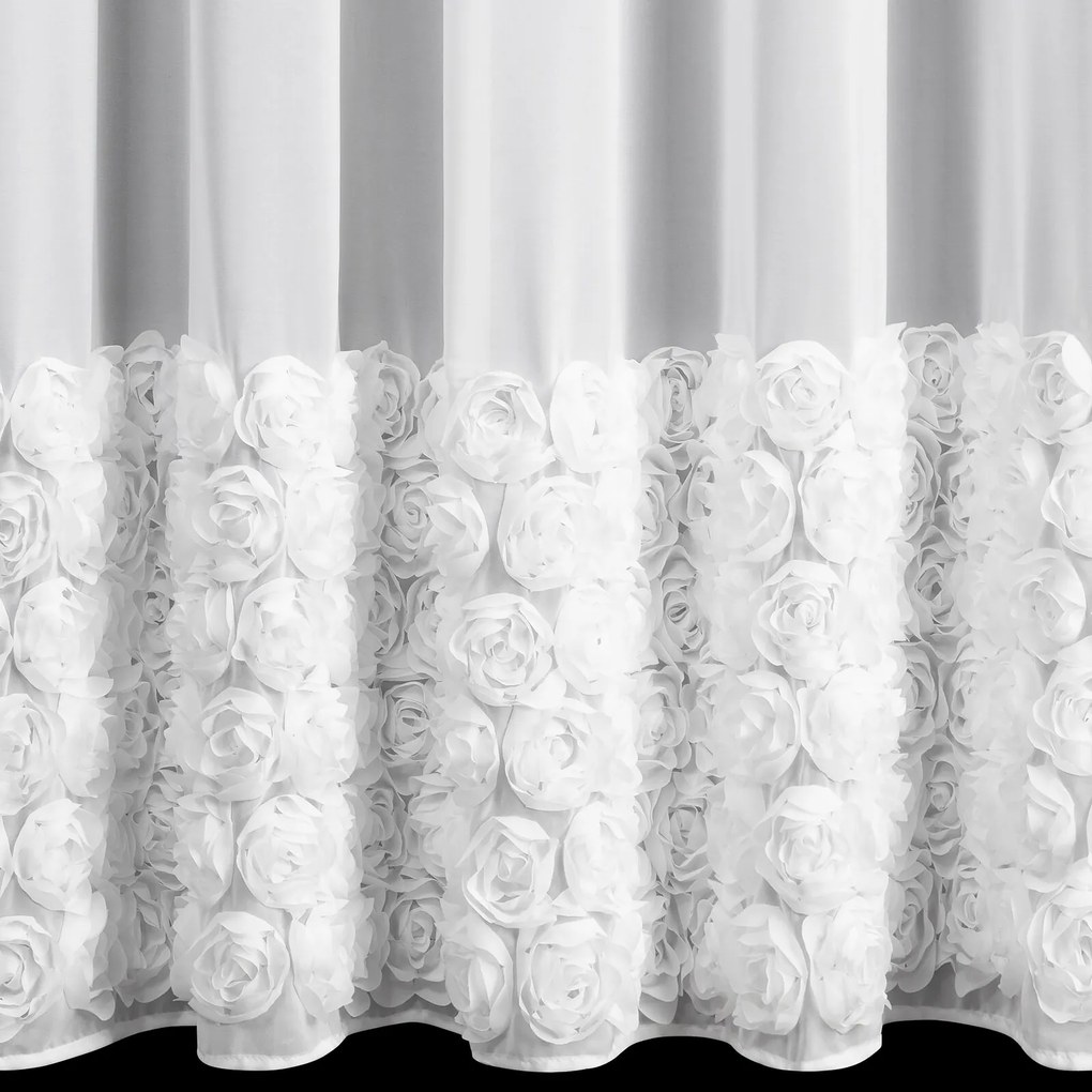 ZÁCLONA NA PÁSCE EVA MINGE ROSES7 350X270 CM BÍLÁ