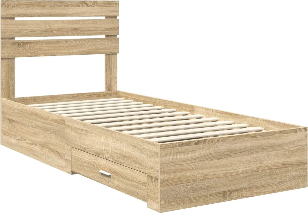 Rám postele se zásuvkou Sonoma dub 90 x 200 cm Kompozitní dřevo 3411685