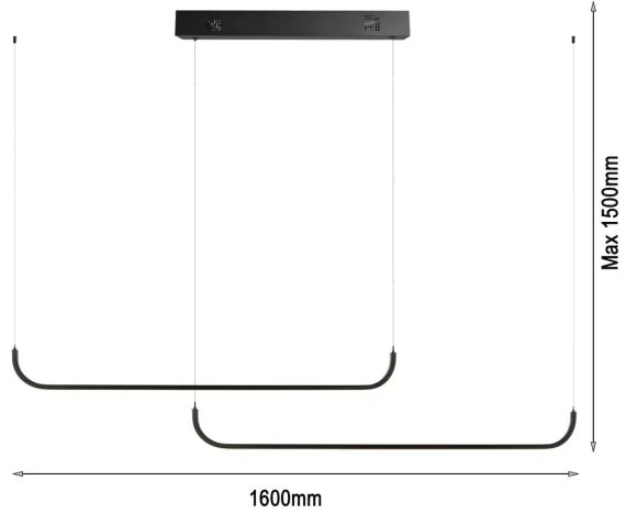 Immax NEO 07226L - LED Stmívatelný lustr na lanku PATTINI LED/53W/230V Tuya+DO