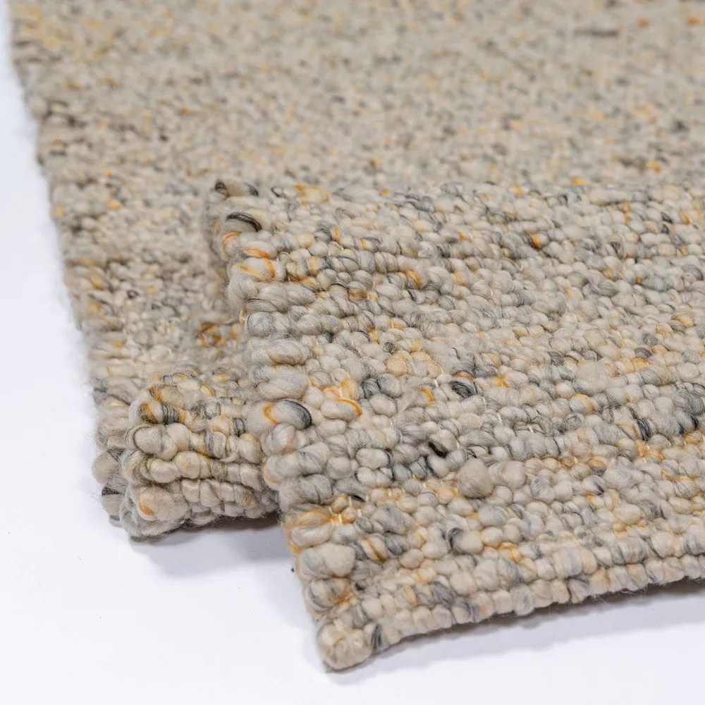 Žlutý/světle šedý ručně tkaný koberec 200x290 cm Finley – Flair Rugs