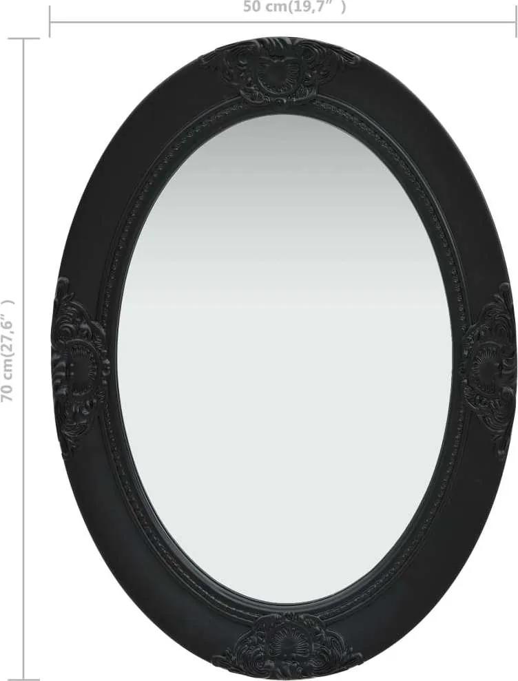 vidaXL Nástěnné zrcadlo barokní styl 50 x 70 cm [320355] Barva: Černá
