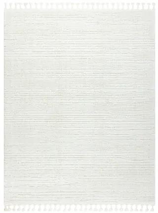 koberec SEVILLA AC53B pruhy bílá střapce, Berber, Maroko, Shaggy velikost 240x330 cm | krásné koberce cz