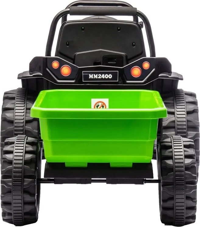 Elektrický traktor s vlečkou Milly Mally Farmer zelený
