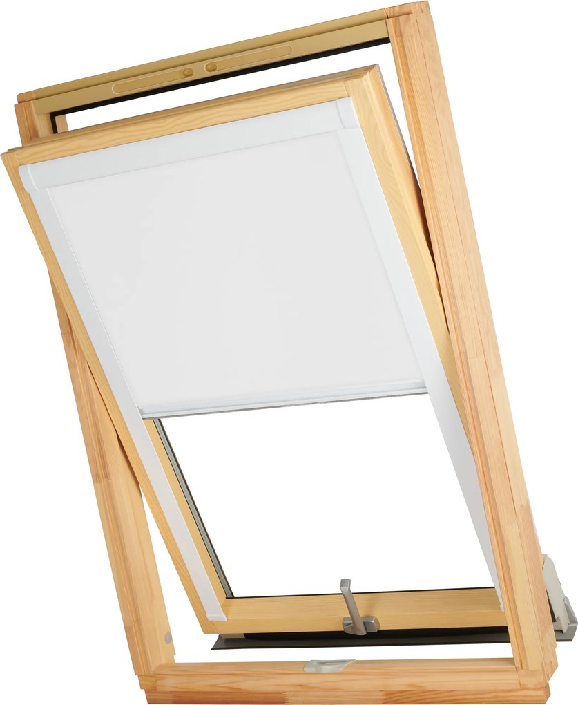 Dekodum Termoizolační roleta na střešní okno typu VELUX CK02/C02/102 Barva látky: Graphite Silver, Barva profilu: Bílá