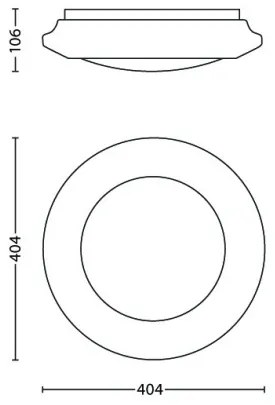 LED nástěnné a stropní svítidlo Philips Cinnabar 33365/31/16 2700K teplá bílá 5,5W