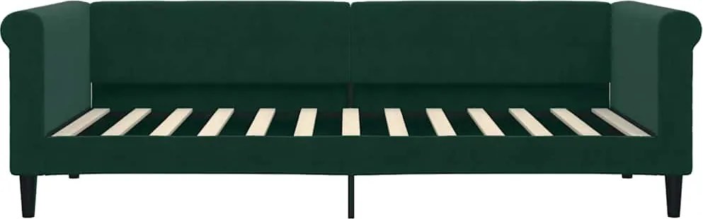 Válenda s matrací tmavě zelená 90 x 200 cm samet 3197749