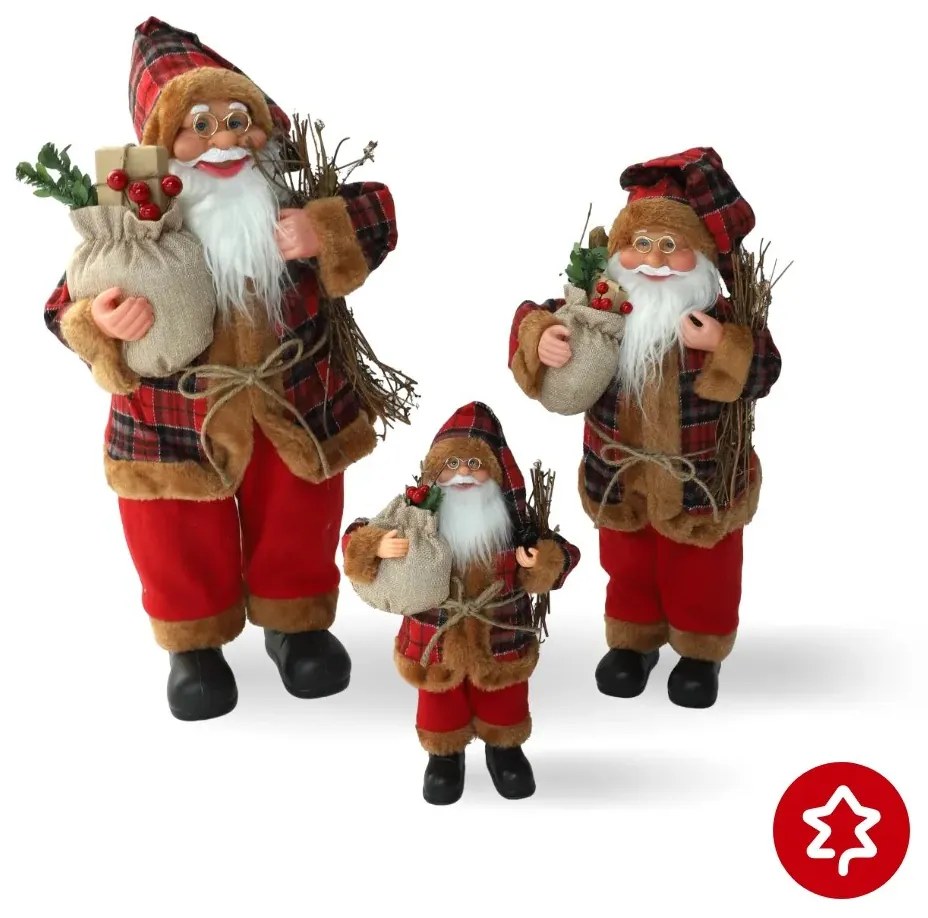 Santa Claus Rustical Red 30 cm