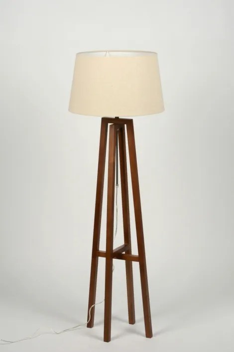 Stojací designová lampa Paola Taupe and Brown