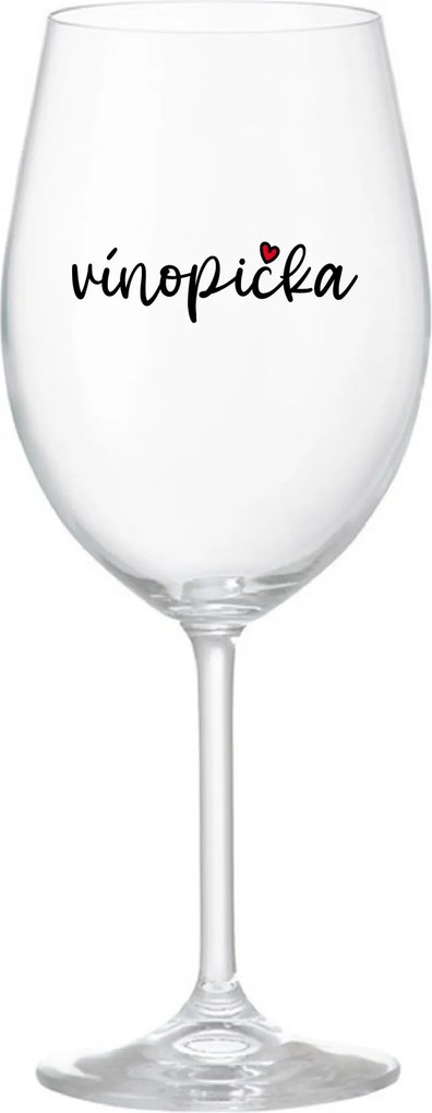 VÍNOPIČKA - priehľadný pohár na víno 350 ml