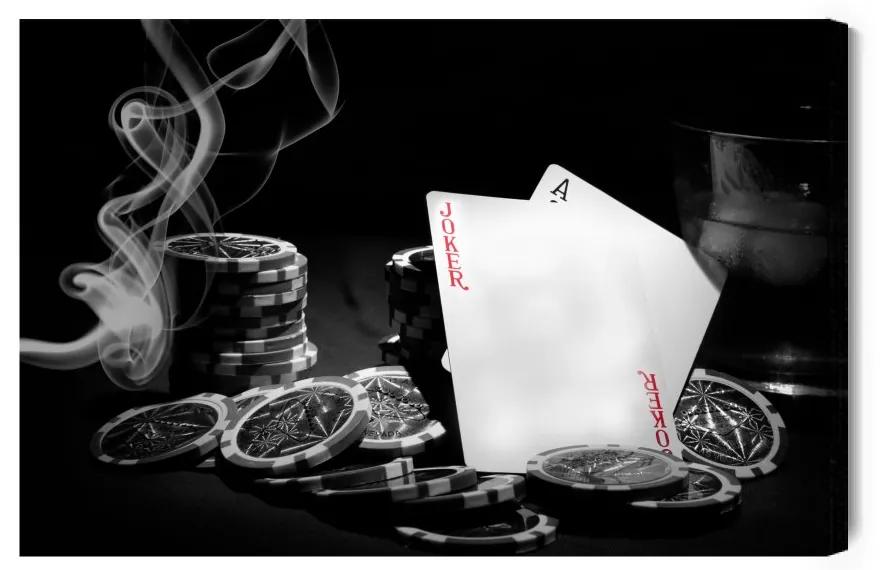 Obraz Pokerový Set Nedostatek Nedostatek Přírodní plátno 70x50