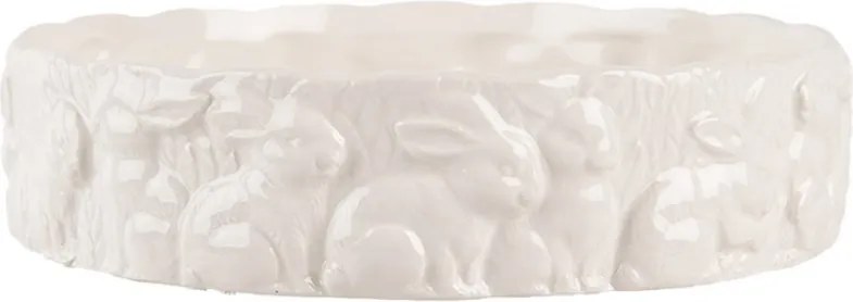 Keramická servírovací miska s králíčky Rabbit - Ø 20*5 cm