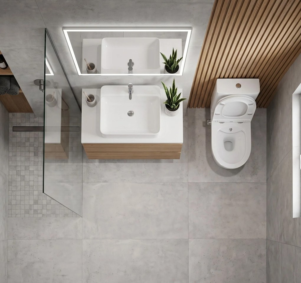 Erga Tina, WC kombi mísa 620x365x820 mm, Rimless + funkce bidetu + toaletní sedátko, bílá lesklá, ERG-V03-TINA-RIM-BID-WH