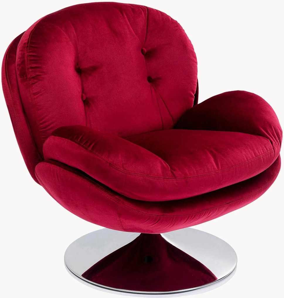 Otočné sametové křeslo Cosy