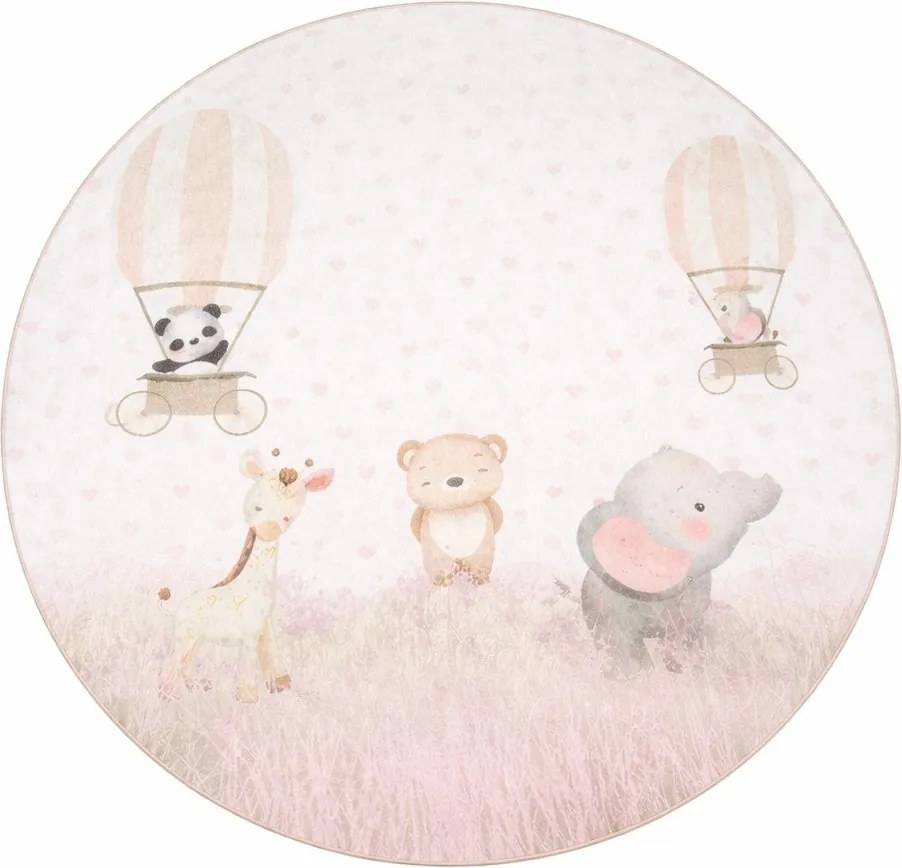 Pratelný dětský koberec ø120 cm Dainty Animals – Mila Home Biano.cz