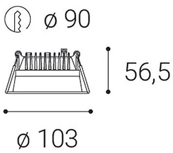 LED2-LED Stmívatelné koupelnové podhledové svítidlo ZETA LED/10W/230V 3000K IP44