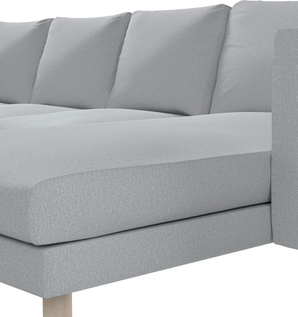 Potah na pohovku IKEA Norsborg 4-místná se šezlongem barva šedá látka pletený vzor