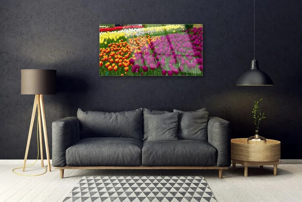 akrylový obraz Tulipány Květiny 100x50 cm