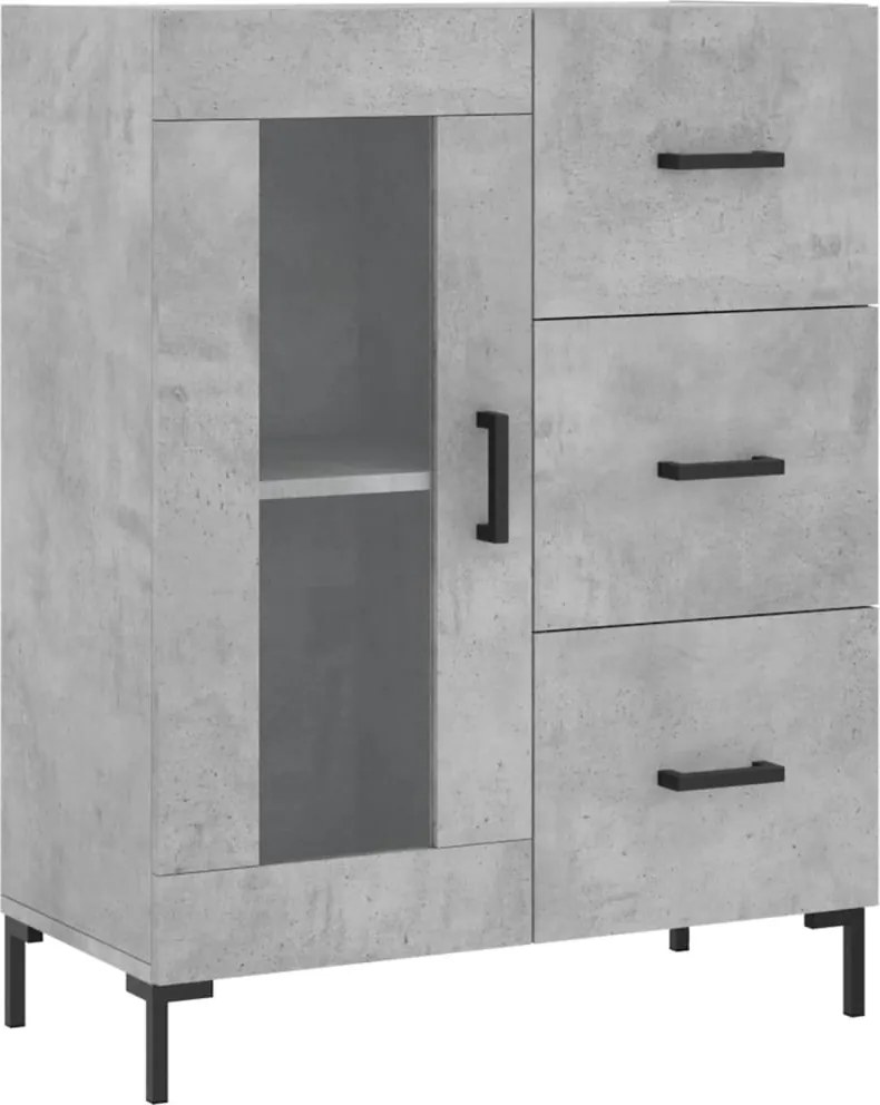 Skříň highboard betonově šedá 69,5x34x180 cm kompozitní dřevo 3189513