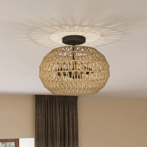 Quoizel QZ-CASABLANCA-3SF-PBZ - Stropní svítidlo CASABLANCA 3xE27/60W/230V