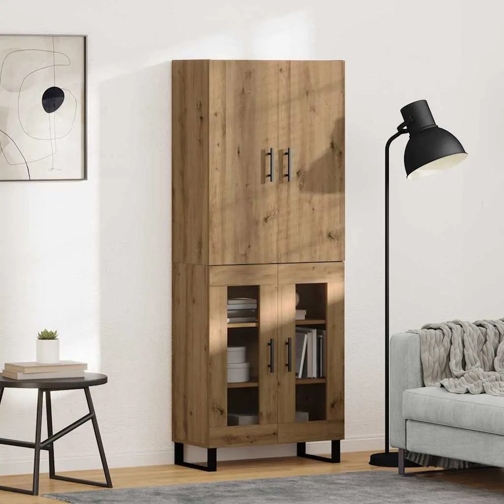 Vysoký bufet 2 ks Artisanový dub 69,5 x 34 x 180 cm 3403199