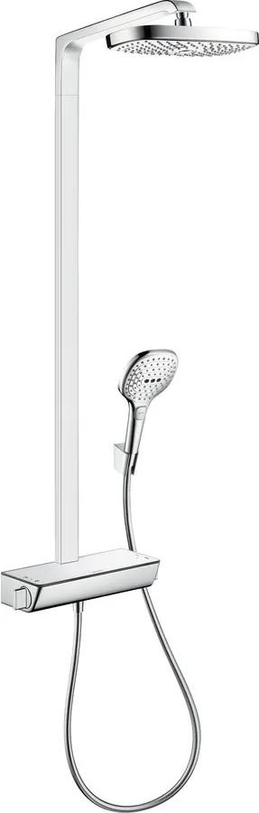 Hansgrohe Raindance Select E - sprchový systém Showerpipe 300 2jet, bílá- chrom 27128400