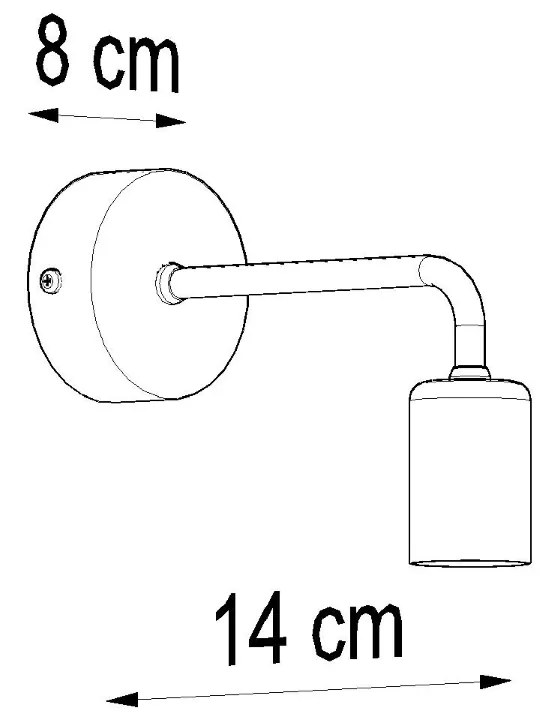 Nástěnné svítidlo Duomo, černé tělo svítidla