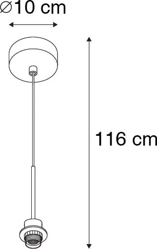 Moderní závěsné svítidlo bronzové s černou šňůrou - Combi 1