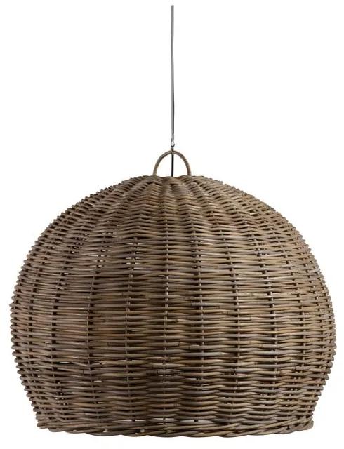 Přírodní závěsná lampa z ratanu WOOOD Mooze, ø 80 cm
