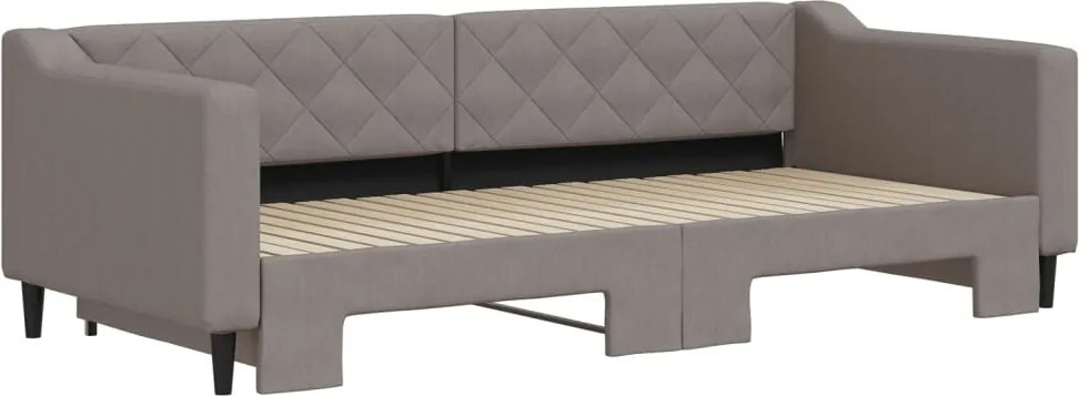 Válenda s přistýlkou taupe 90 x 200 cm textil 3197429