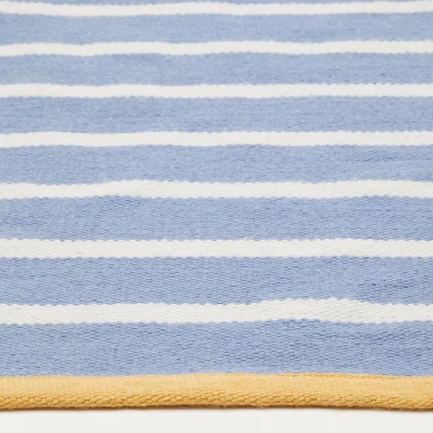 OnaDnes -20% Modro-bílý pruhovaný koberec Kave Home Mendia 160 x 230 cm