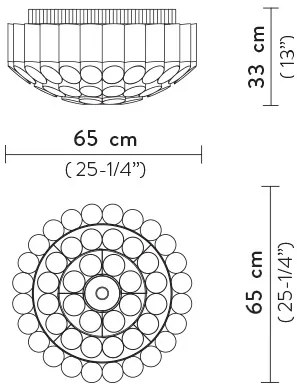 Slamp Stropní/nástěnné svítidlo ODEON 65 – GOLD