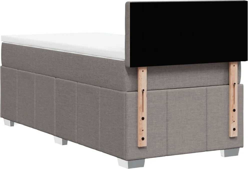 Box spring postel s matrací taupe 100 x 200 cm textil 3286997
