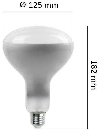 Stmívatelná retro LED žárovka E27 8W 600lm R125 teplá, filament, ekvivalent 50W - DOPRODEJ