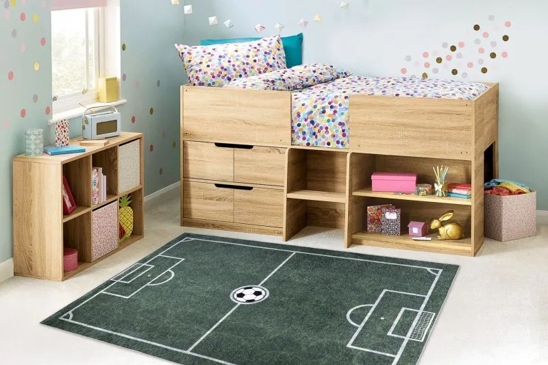 Dywany Łuszczów Dětský kusový koberec Bambino 2138 Football green - 180x270 cm