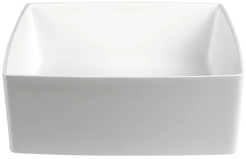 Sapho Crox CX400 umyvadlo 40 x 40 cm bílé litý mramor
