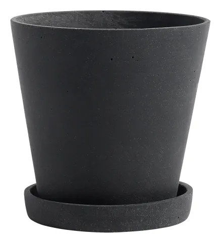Květináč Flowerpot s podmiskou Black M HAY