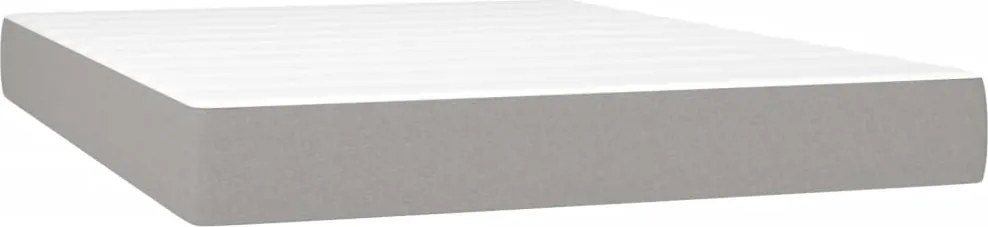 Box spring postel s matrací světle šedá 140 x 190 cm textil 3141929