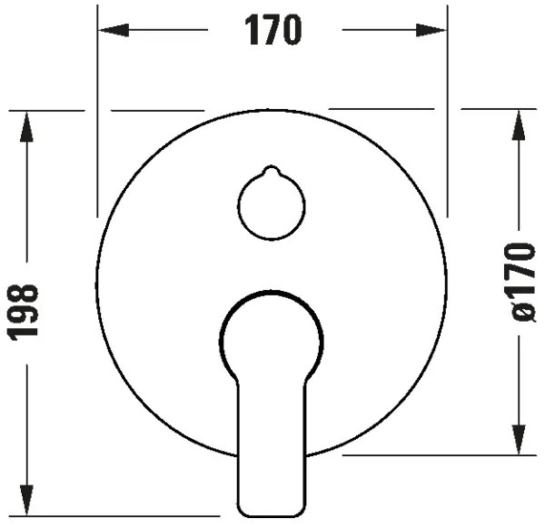 Duravit DC4210012046 - Sprchová baterie pro pod. instalaci D-CODE matná černá