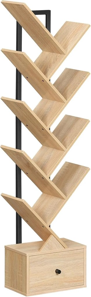 Designová knihovna Marelo 135 cm hnědá/černá